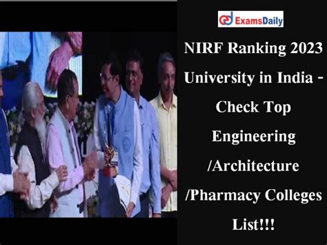 Nirf Ranking 2023 University In India Check Top Engineering
