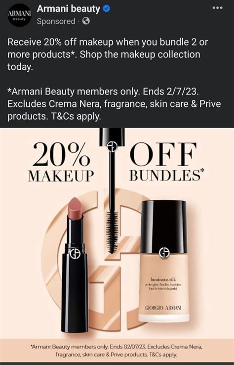 Armani 20 Off Sale R Australianmakeup
