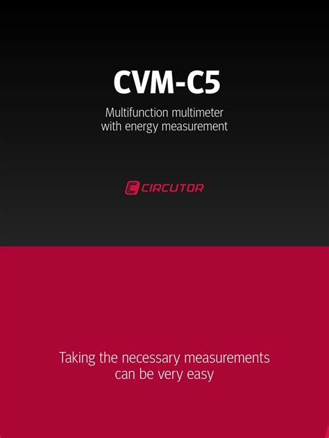 Cvm C5 Multifunction Multimeter With Energy Measurement Pdf Watt