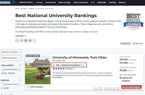 明尼苏达大学在全美大学排名的地位如何一篇文章告诉你 知乎