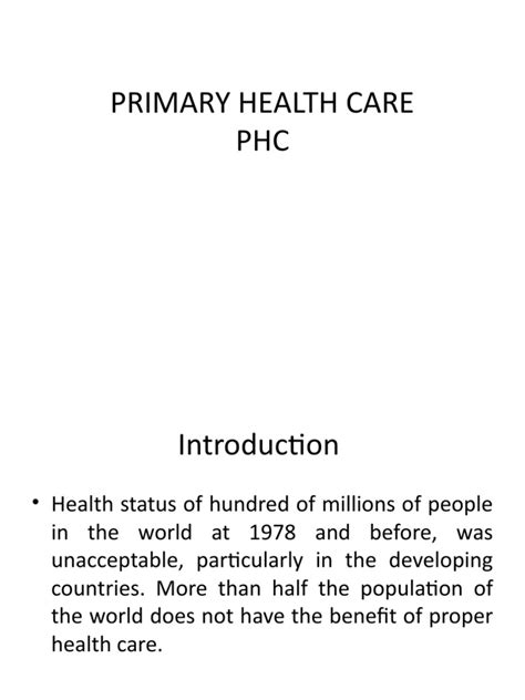 Principles Of Phc And Components L 2 3 Pdf Health Care Policy