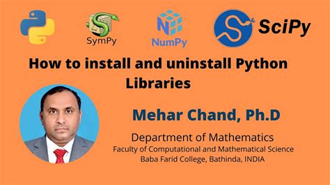 Lecture How To Install And Uninstall Python Libraries YouTube