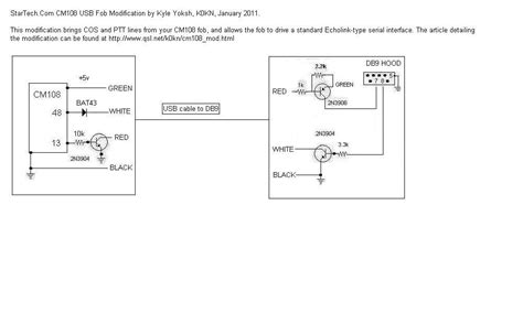 Modifying A StarTech CM108 USB Sound Fob For Asterisk Allstar App Rpt