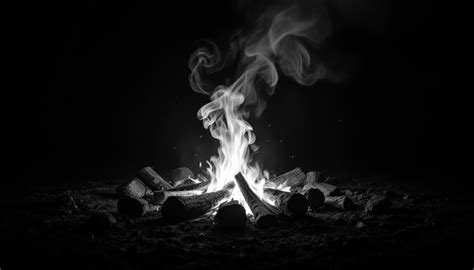 Free Dancing Flames Glow Image Campfire Minimal Monochrome Download At Stockcake