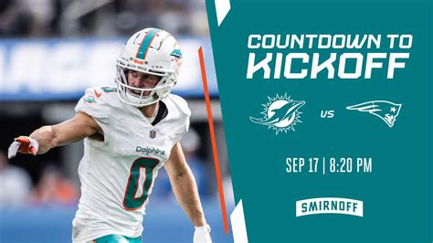 Miami Dolphins At New England Patriots Countdown To Kickoff