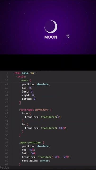 Moonlight Html Css Coding Shorts 🖇️ Coding Shorts