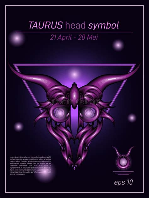 Taurus Head Symbol Stock Vector Illustration Of Drawing 218741611