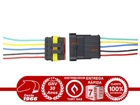 Conector De 5 Pinos Fêmea Para Adaptar Ao Sensor Map Kit 5ª E 6ª Geração Ou Conexões Automotivas