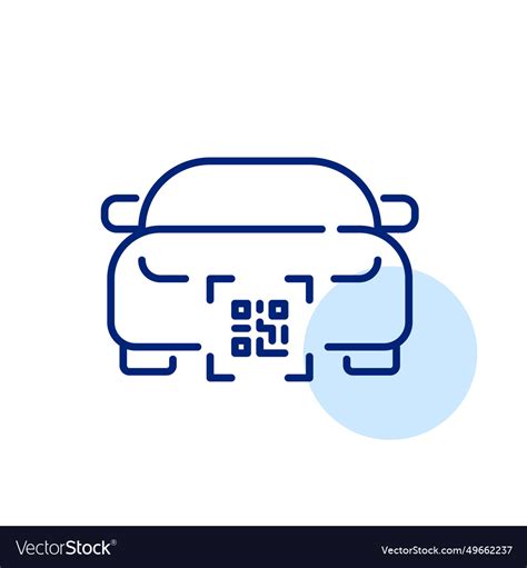 Car Sharing Service Qr Code Vehicle Royalty Free Vector