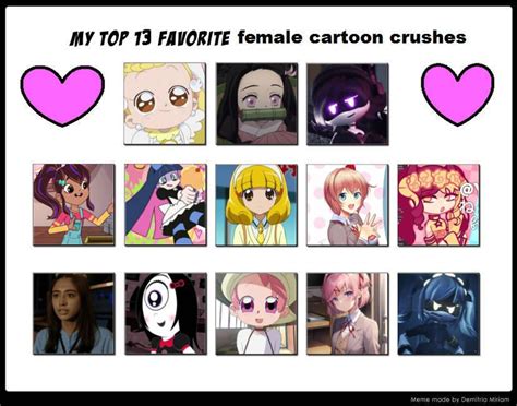 My Fictional Character Crushes Female By Jcasta1723 On Deviantart