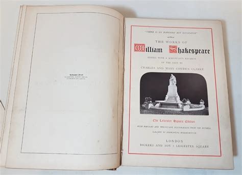 Charles And Mary Cowden Clarke The Works Of William Shakespeare