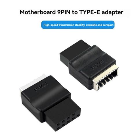 Motherboard Usb20 9pin Male To Type E Female Adapter Type E Interface Header Adapter Fruugo Uk