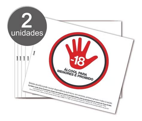 Placa Proibido Venda Bebida Para Menores De 18 Anos 20x25