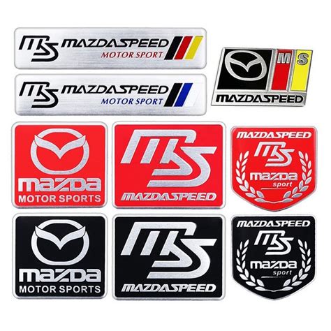 ราคาตอ ชน โลโกอลมเนยมบาง มาสดา สปด แตง MS MAZDASPEED Logo D Aluminum Emblem Mazda