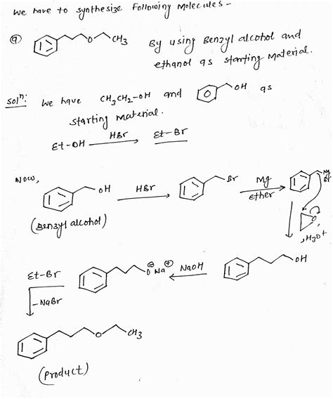[solved] 14 A Synthesize The Following Molecule Using Only Benzyl