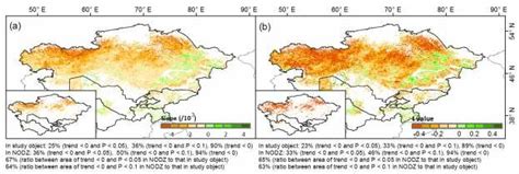 Spatial Patterns Of A Linear Regression Lr Trend And B