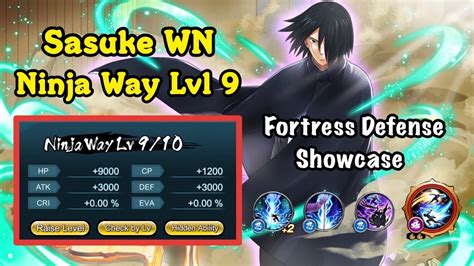NxB NV Sasuke WN Ninja Way Lvl 9 Fortress Defense Showcase YouTube