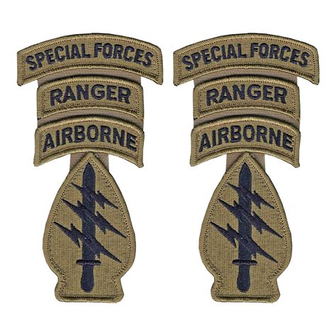 Special Forces Ocp Patch With Special Forces Airborne Ranger Tabs Spaced Tabs With Hook