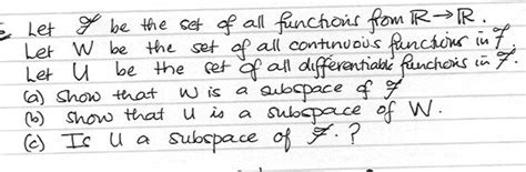 solved let i be the set of all functions from r→r let w ﻿be