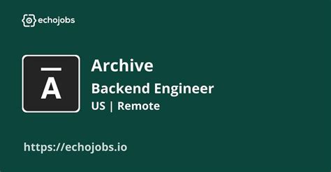 Archive Is Hiring Backend Engineer Resale Intelligence Usd 175k 225k Us Remote Graphql