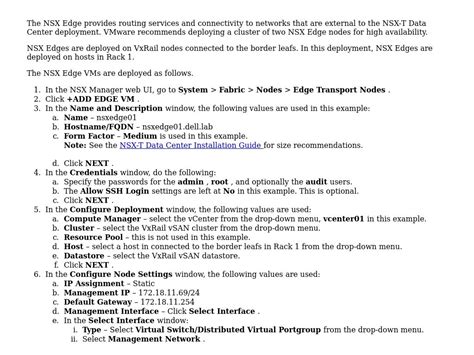 deploy nsx edge appliances dell networking smartfabric services