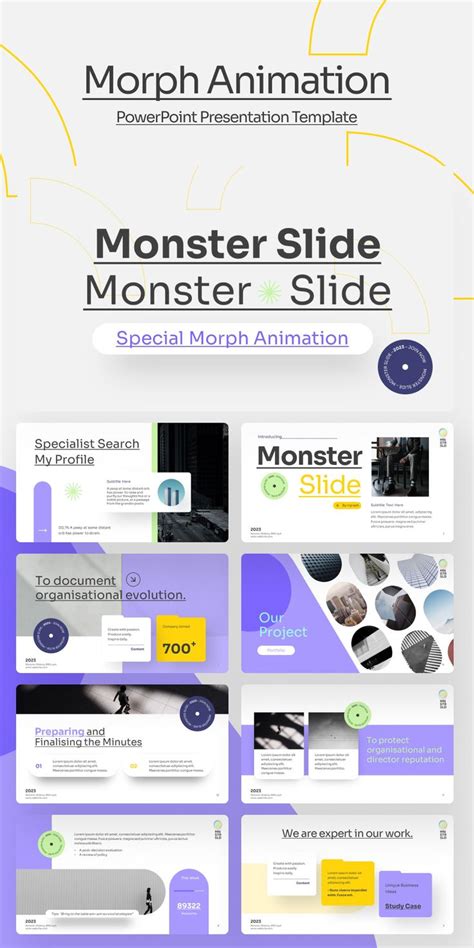 Monster Slides Premium PowerPoint Presentation Template Simple