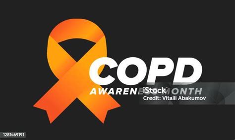 11 월 Copd 인식의 달 만성 폐쇄성 폐 질환 미국에서 매년 축하 의료 및 인식 디자인 포스터 카드 배너 및 배경 벡터 11월에 대한 스톡 벡터 아트 및 기타 이미지