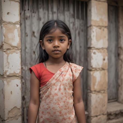 Premium Photo Young Tamil Girl In Near The House