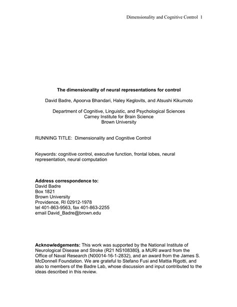 Pdf The Dimensionality Of Neural Representations For Control
