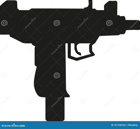 Gun Weapon Uzi Stock Vector Illustration Of Handgun 107168163