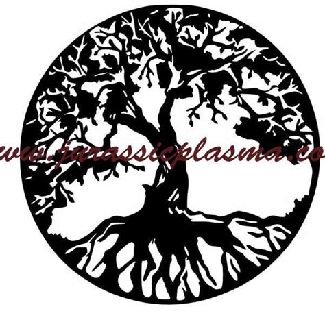Tree Of Life DXF SVG File For Plasma Laser Water Jet Vinyl Vector Etsy