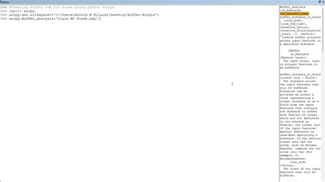 Buffer For Roads In Arcgis Using Python Script Youtube