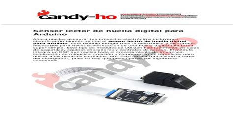 Sensor Lector De Huella Digital Para Arduino · Arduino Ahora Puedes
