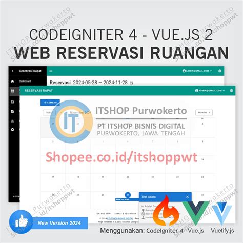 Jual Source Code Aplikasi Web Reservasi Ruangan Rapat Menggunakan