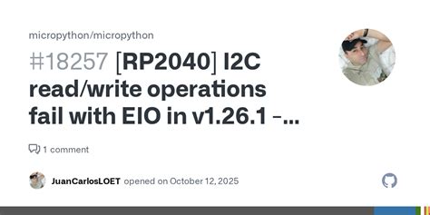 Rp2040 I2c Readwrite Operations Fail With Eio In V1261 Works In
