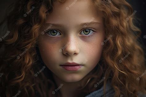 A Close Up Of A Girl Premium Ai Generated Image