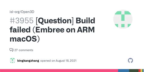 Question Build Failed Embree On Arm Macos · Issue 3955 · Isl Org