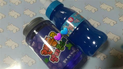 💜문구점후기💙캔 음료 젤리 몬스터왕 우유병 액체괴물 리뷰 Youtube