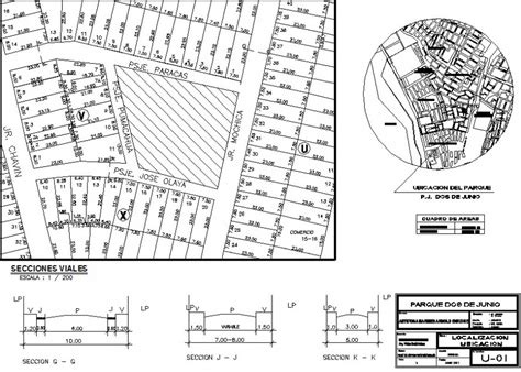 Road Section And Location Map Plan Autocad File