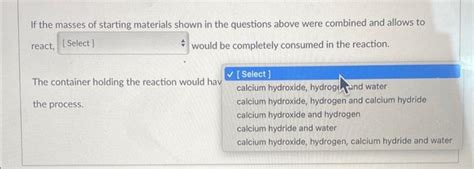Solved Calcium Hydride Cah2 Reacts Vigorously With Water