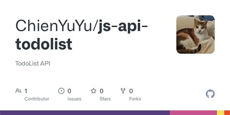 Github Chienyuyujs Api Todolist Todolist Api