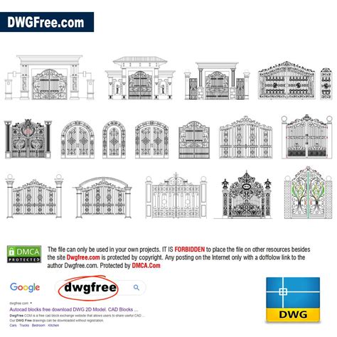 Drawing Gate Design 2d In Dwg Format Block Autocad