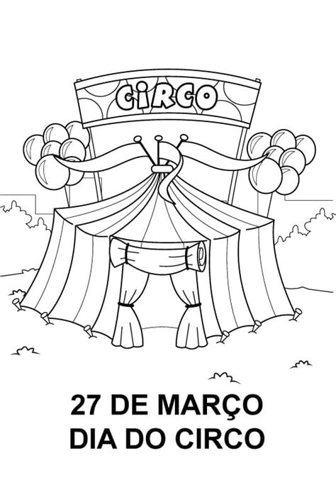 Desenhos De Dia Do Circo 2 Para Colorir E Imprimir Colorironlinecom