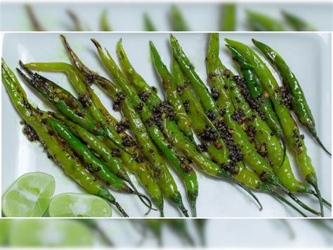 Fried Green Chilli Recipe Side Dish Recipe Indian Cuisine Indian Recipe