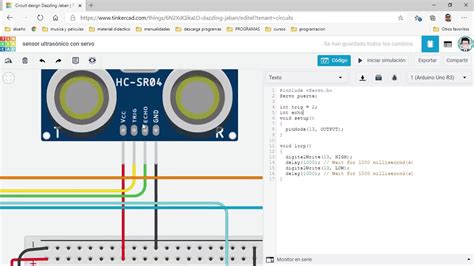 sensor ultrasónico en tinkercad youtube