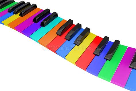 Teclado De Piano Colorido Ondulado Del Extracto Representaci N D Stock