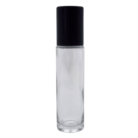 Clear Glass Roll On Bottles Black Aluminium Cap Buy Online