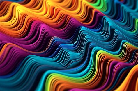 Fondo De Textura De Ondas De Color Abstracto Foto Premium