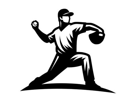 Baseball Pitcher Svg Baseball Player Pitching Sport Silhouette Clip Art