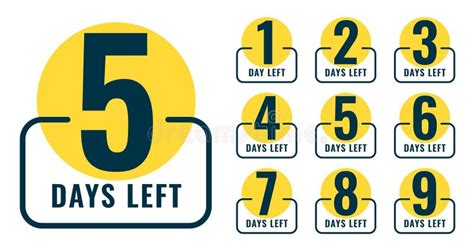 Flat Style Number Of Days Left Timer Template For Coming Soon Deal Stock Vector Illustration